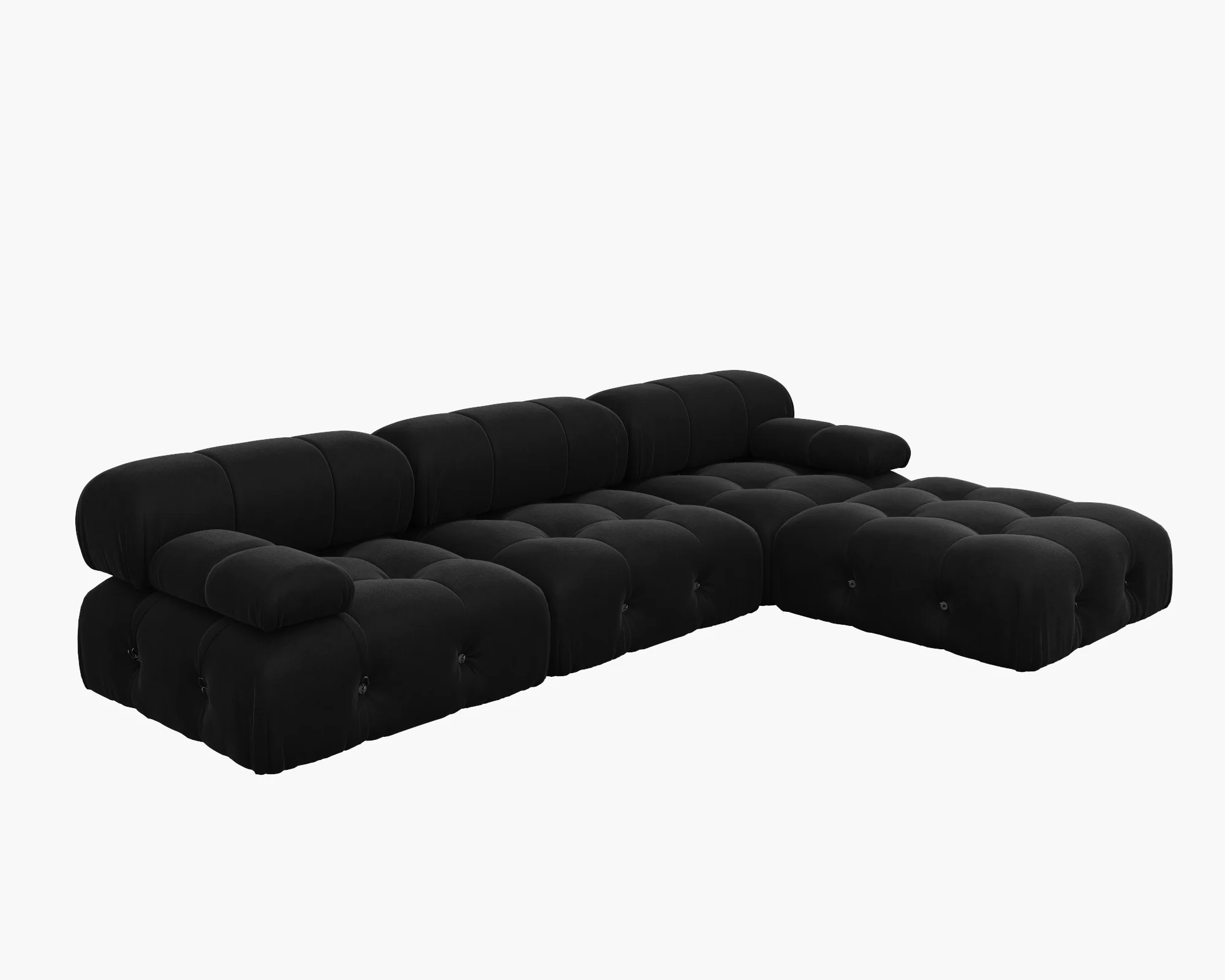 Atunus Velvet Korea Modular Sectional Sofa Set Hotel Living Room Modern ...