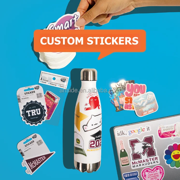 Custom Adhesive Die Cut Vinyl Stickers Printing Waterproof PVC Cartoon ...