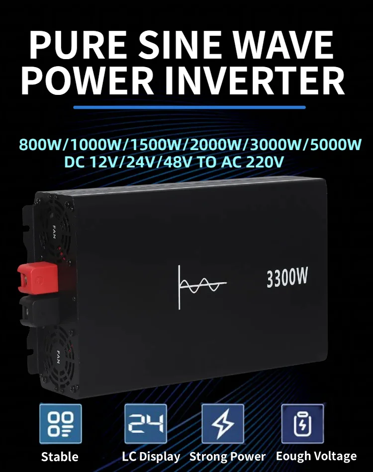 High Quality 3000 Watt Inverter Dc 12v 24v 48v To Ac 110v 220v Power ...