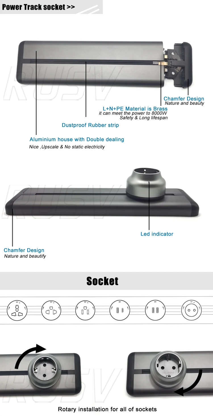 Ce Approved Factory Office Kitchen Outlet Gray Color Rail Slide Durable ...