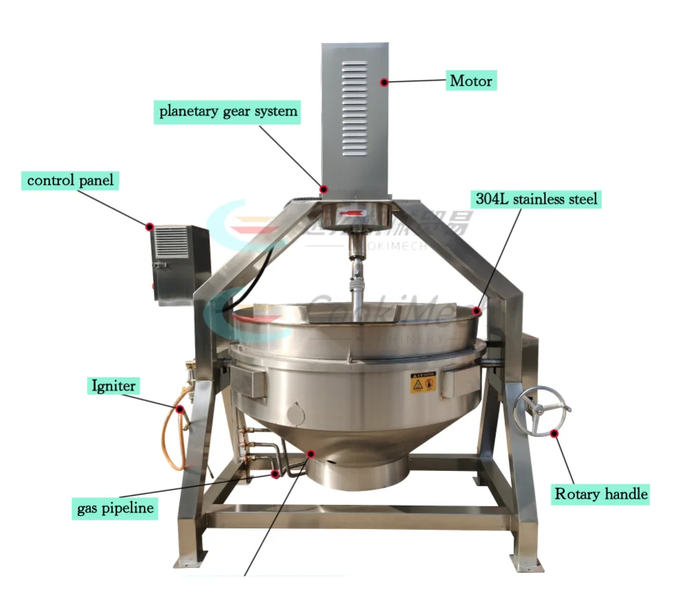 Stainless Steel Commercial Industrial Cooking Pot With Mixer Ketchup ...