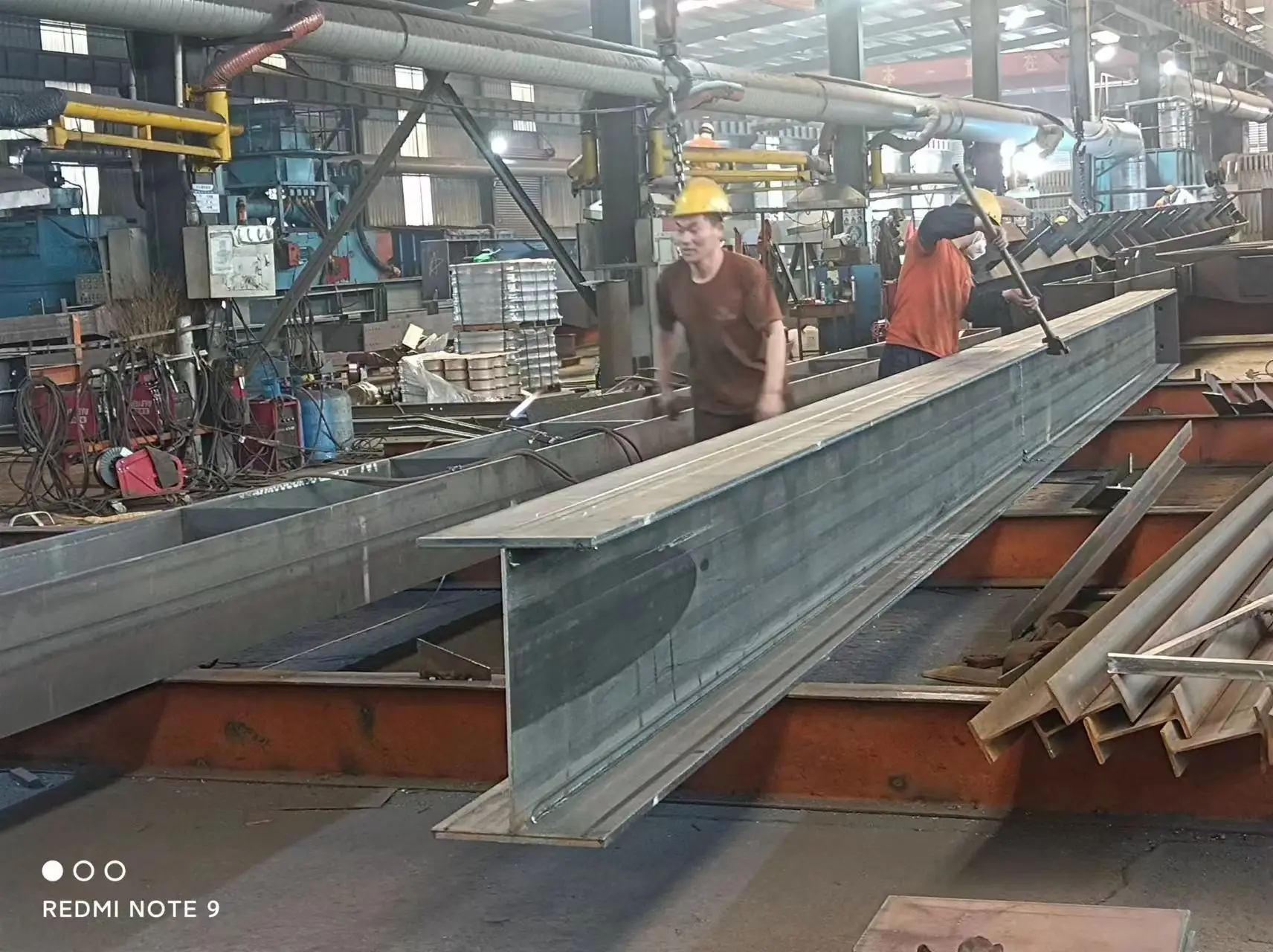 Flange Beam Assembly Welding Prefabricated Buildings Steel Structural ...