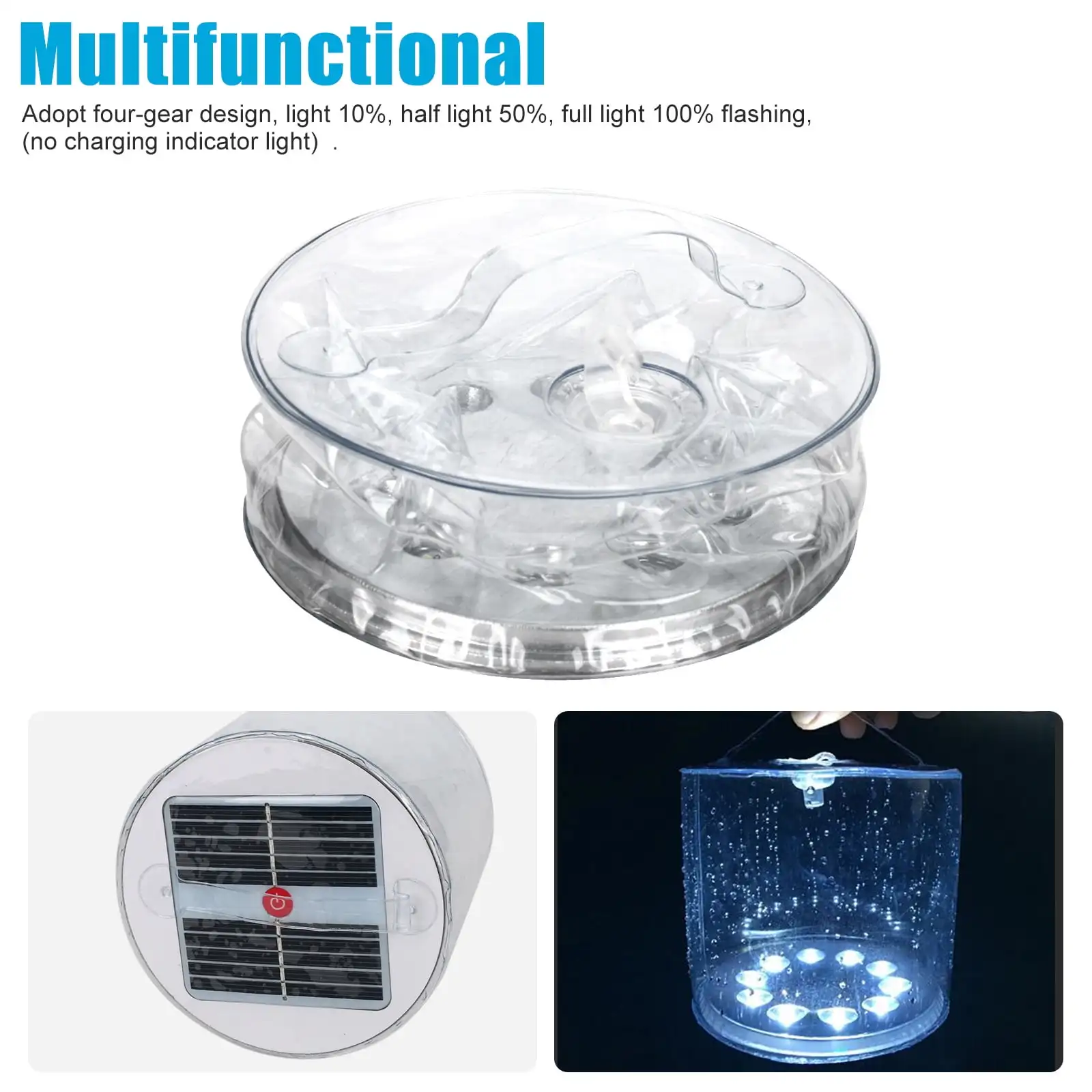 Solar Inflatable Lights Rgb White Folding Solar Camping Led Lamp ...