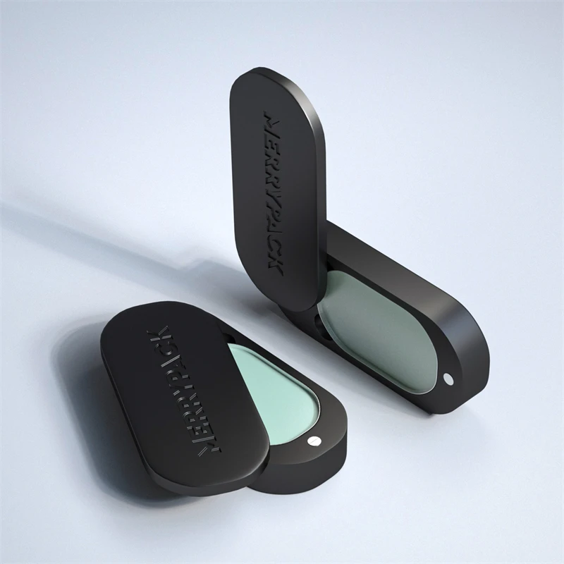 Luxury Solid Perfume Case - Unique Black Magnetic Container