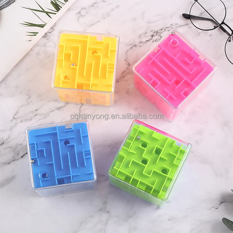 Maze Cube Piggy Bank Transparent Money Box 3d Small Puzzle Coin Bank ...