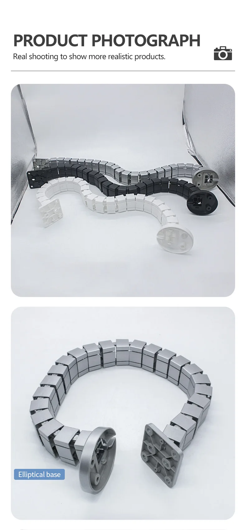 Factory Supply Vertical Under Desk Cable Manager Adjustable Snake Cable ...