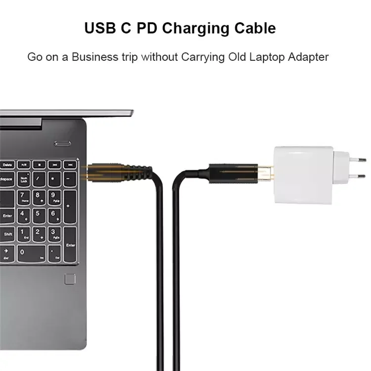 1m Usb Type C Pd Charging Cable Cord Dc Power Adapter Converter Laptop ...