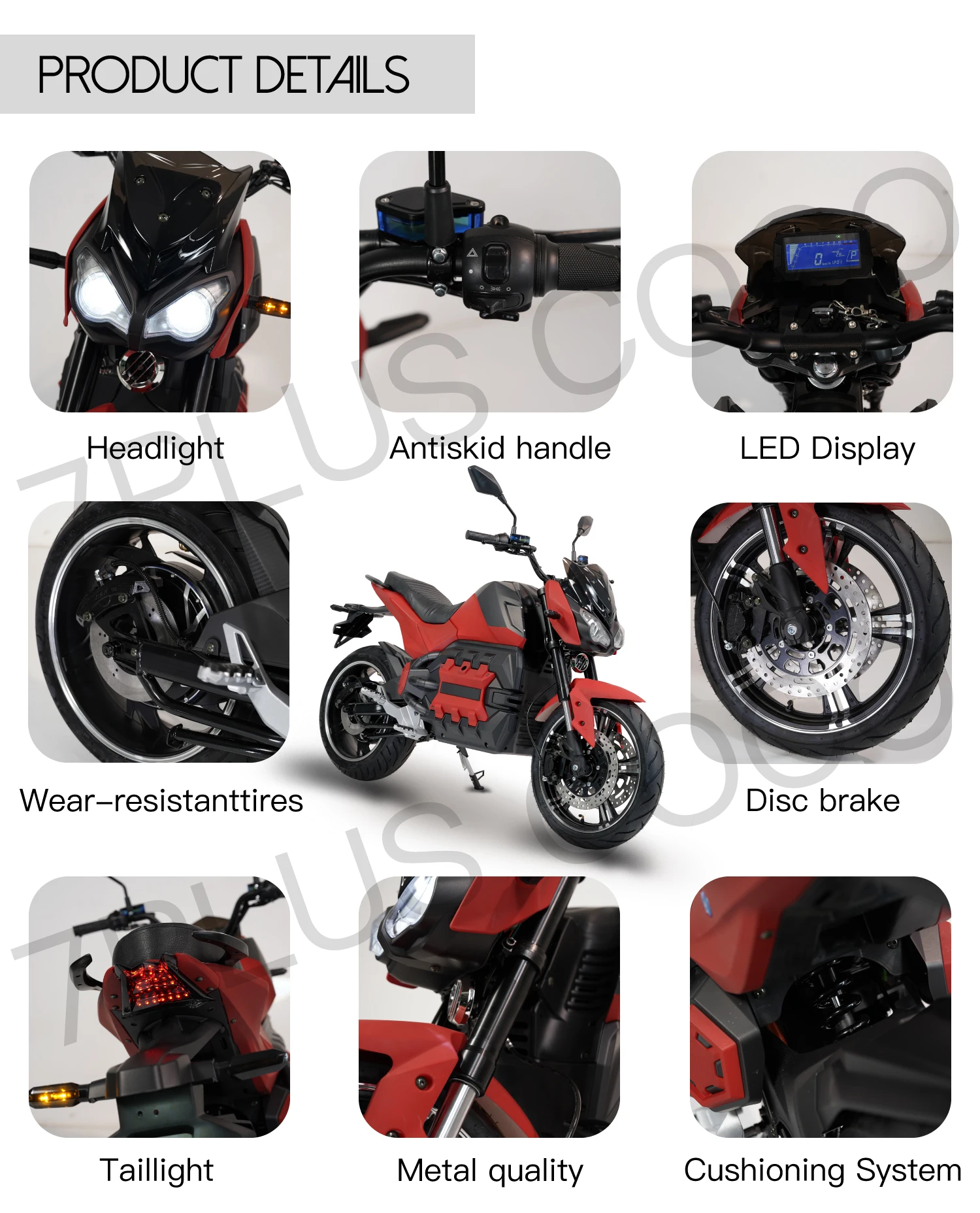 5000W High Speed Electric Sports Motorcycle - off Road Moped