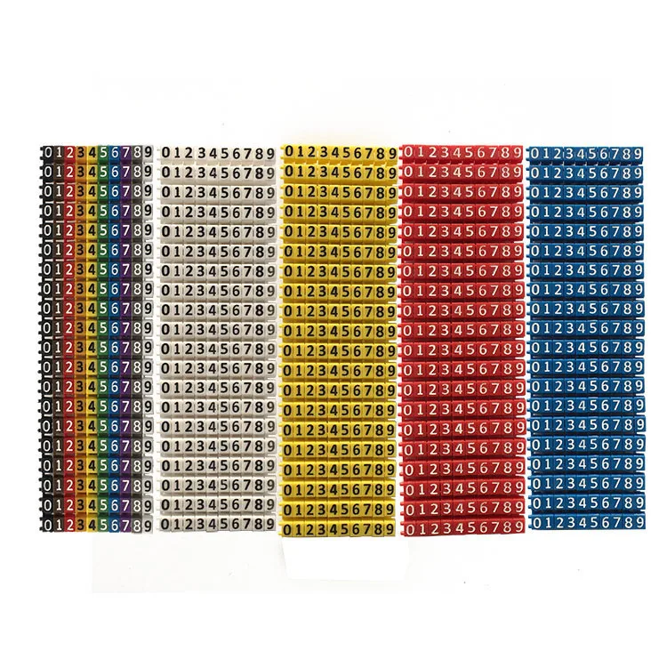 Colorful Plastic Electrical Cable Numbering Labels Tags Wire Labels Lan ...