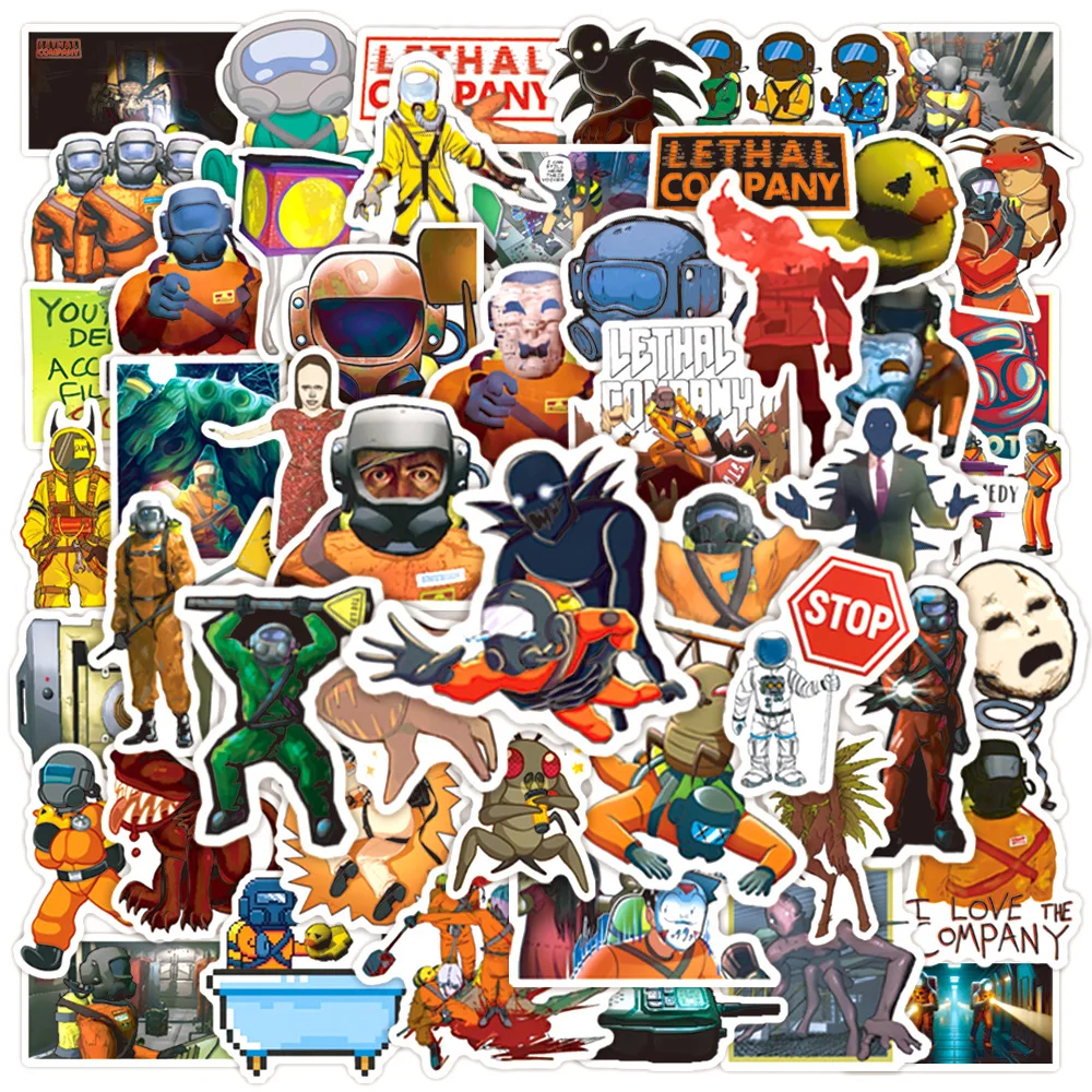50pcs Lethal Company Graffiti Stickers for Gamepad Decor