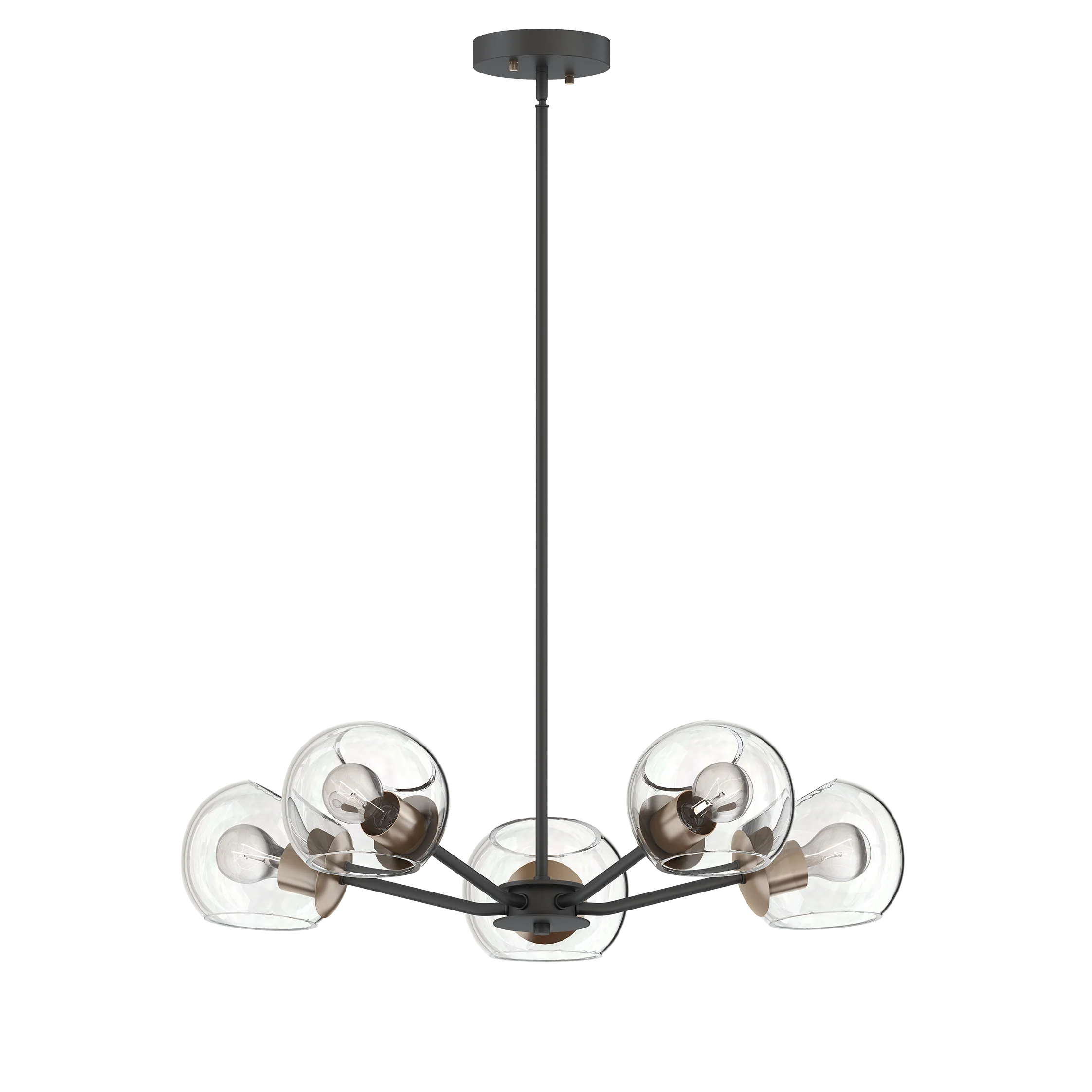 Modern 5-light Simple Glass Bubble Ball Abstract Chandelier Dining ...