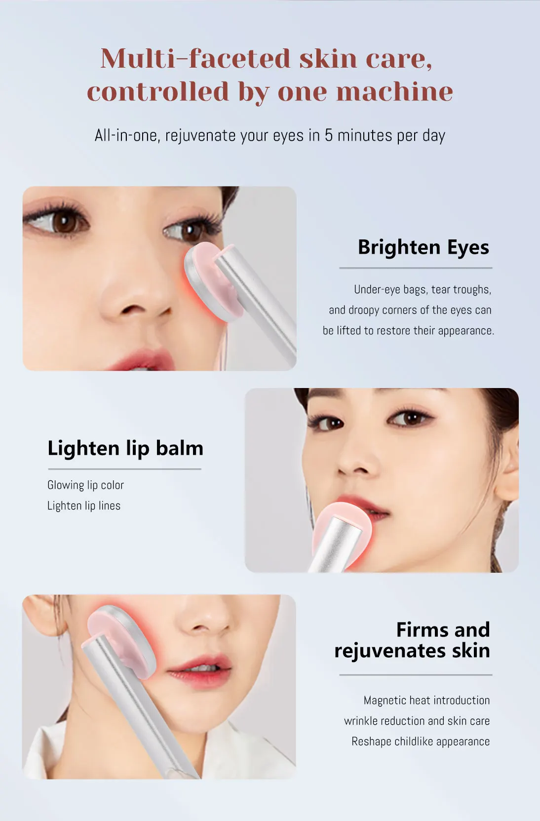 Kks Beauty Device Newest 4 In 1 7 Led Lights Therapy Eye Care Ems ...