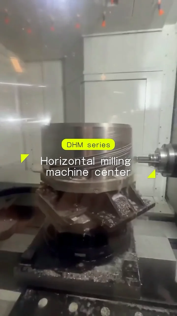 Dhm63d Cnc Double Worktable 4 Axis Horizontal Milling Machining Center ...