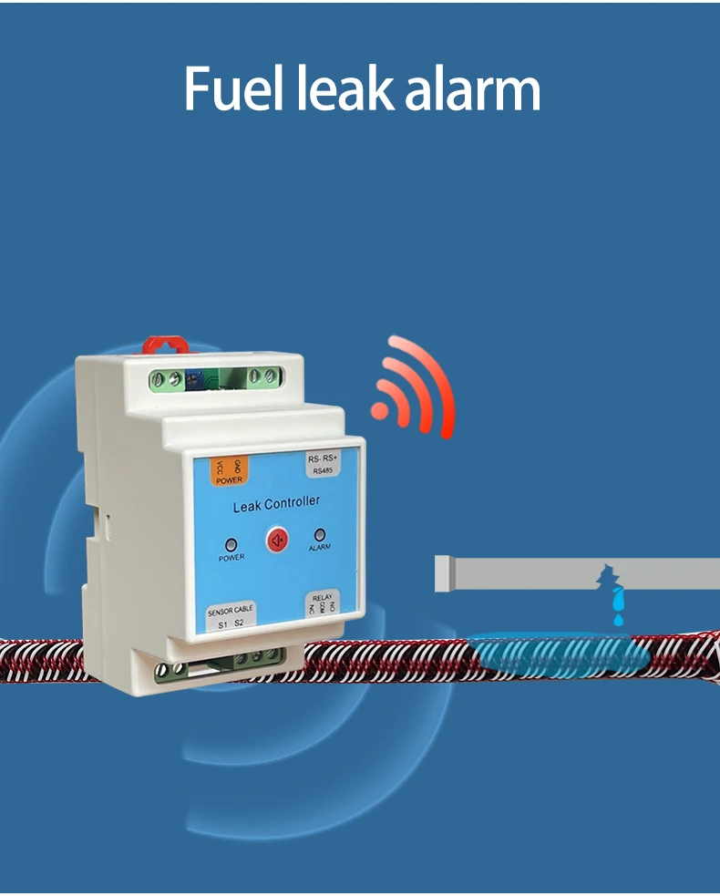 Fuel Leak Detection Sensing Cable Gasoline diesel Oil Liquid Leak ...