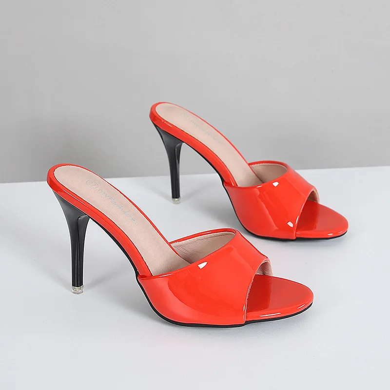 Women Slippers Sandals Summer High Heels Sexy Stiletto Ladys Shoes ...
