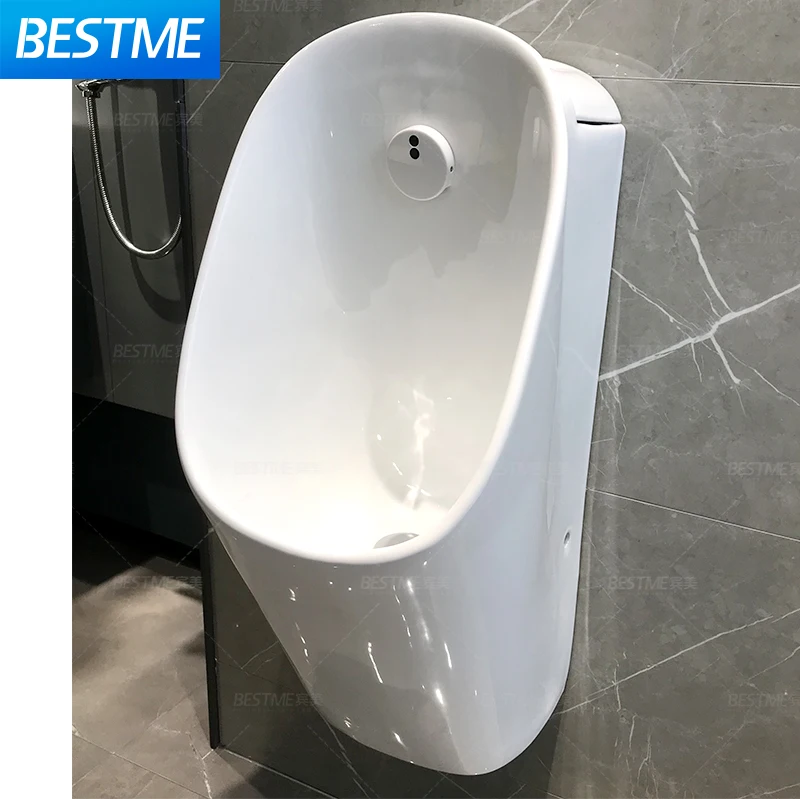 Wall Hung Ceramic Men Urinal Toilet Bathroom Automatic Sensor Ceramic ...