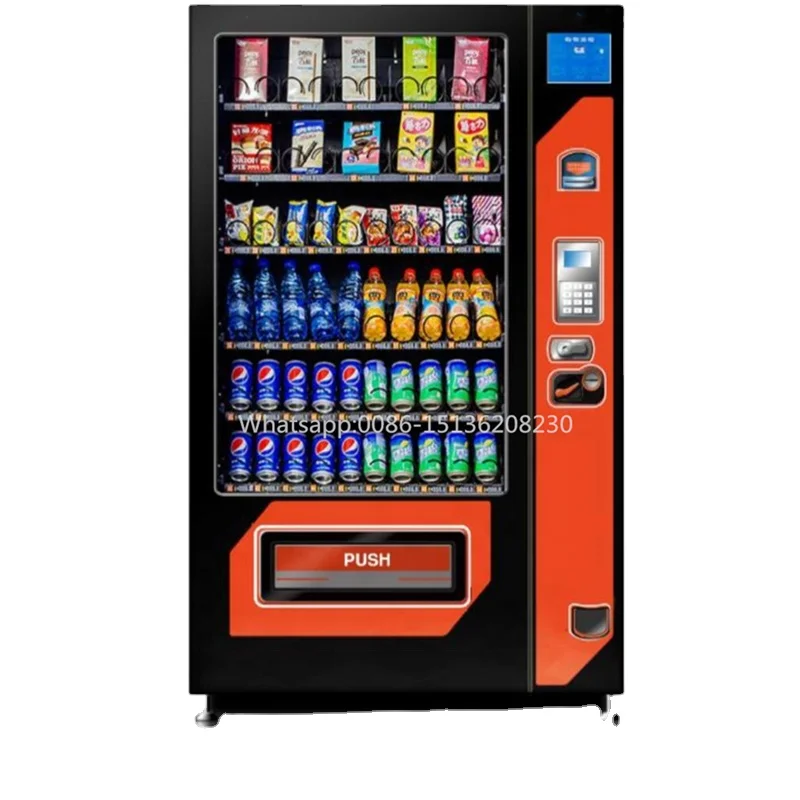 Hot Sale Black Color Vending Machine Snack And Drinks Combo Vending ...
