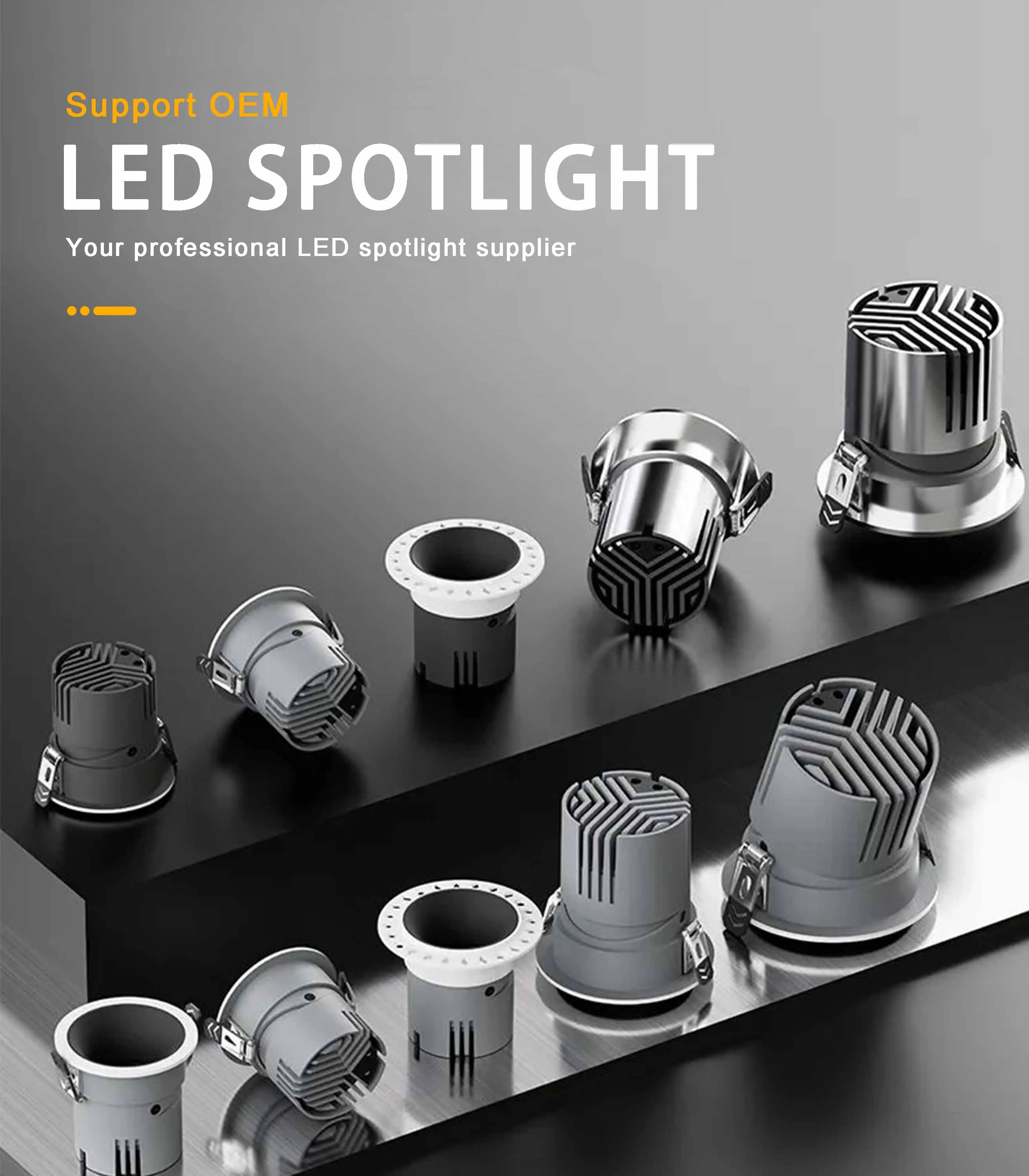 Trimless Rimless Ceiling 75mm Recessed COB LED Spot Down Light Office ...