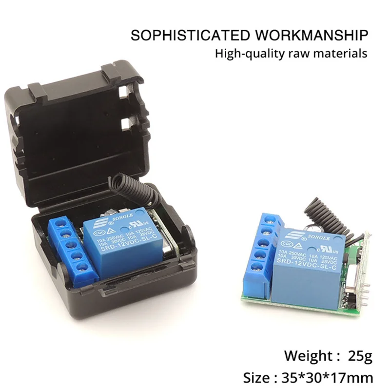 433.92 Mhz Wireless Relay Switch Module - 12V DC Control