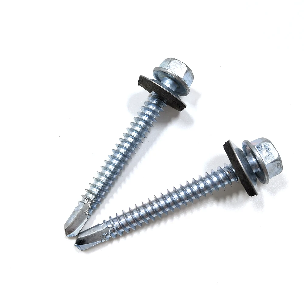 Din 7504 Galvanized Hex Self Drilling Screws Roofing Plating Color Hexagon Self Drilling Screw ...