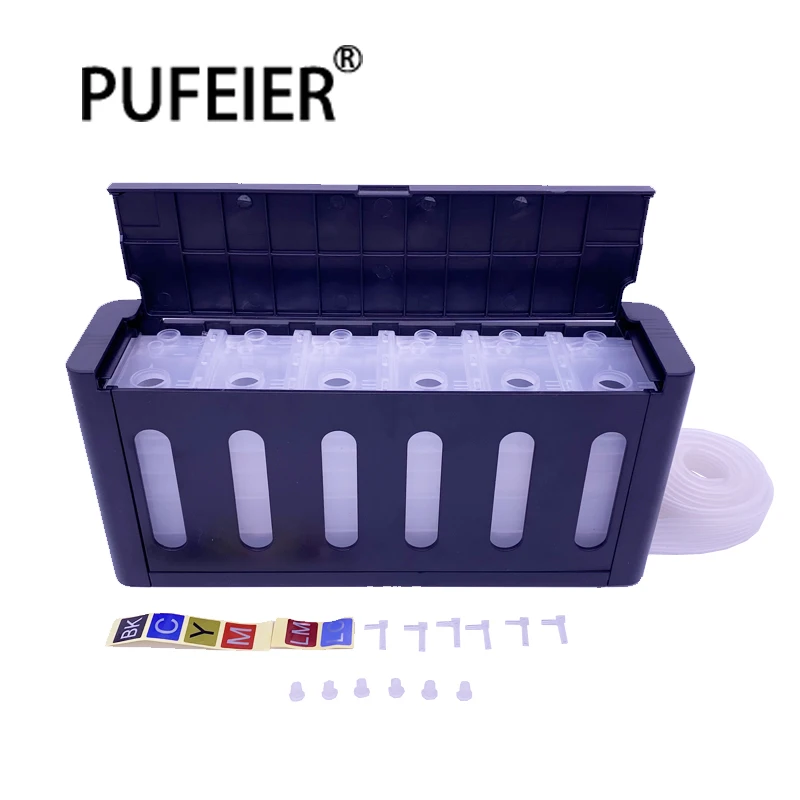 6 Color Luxury Empty DIY CISS Ink Tank Continuous Ink Supply System for ...