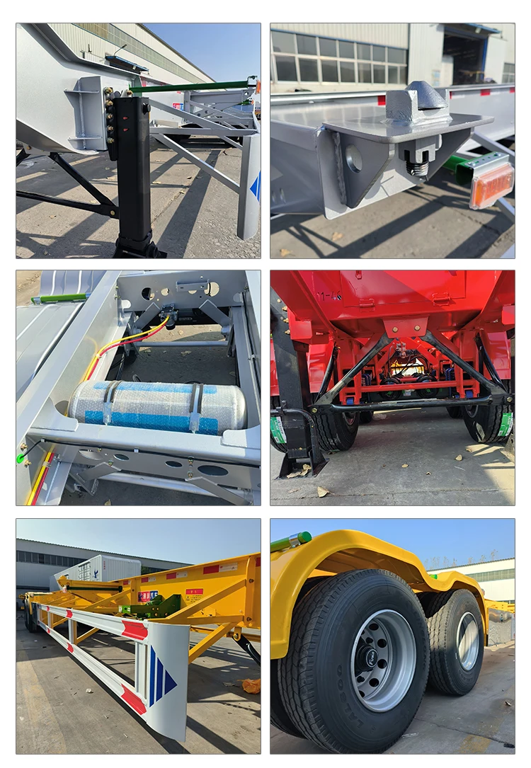 3 Axles Superlink Container Semi Trailer 40ft Chassis Skeleton ...