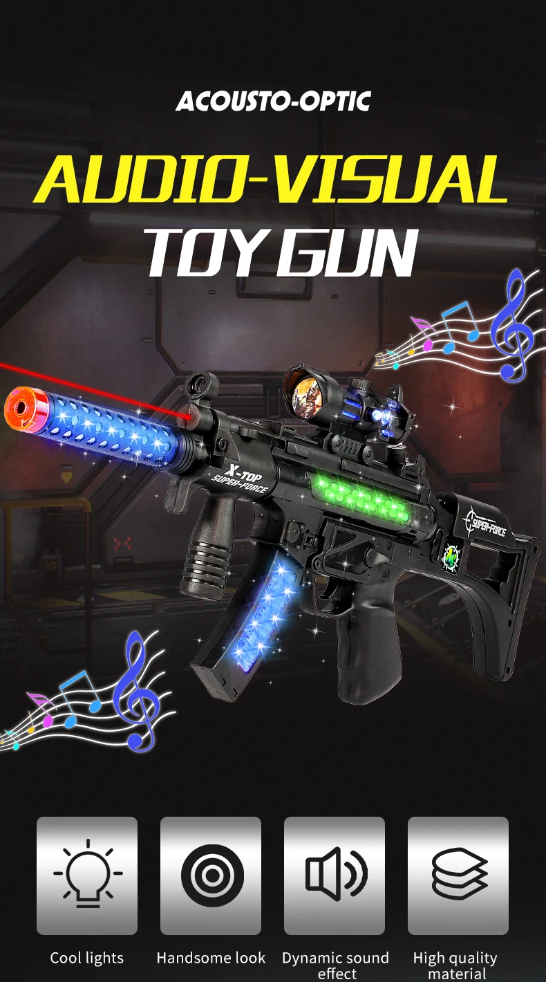 Toy Gun M4a1 Light Sound Effects Gun Can Not Be Fired Children Infrared ...