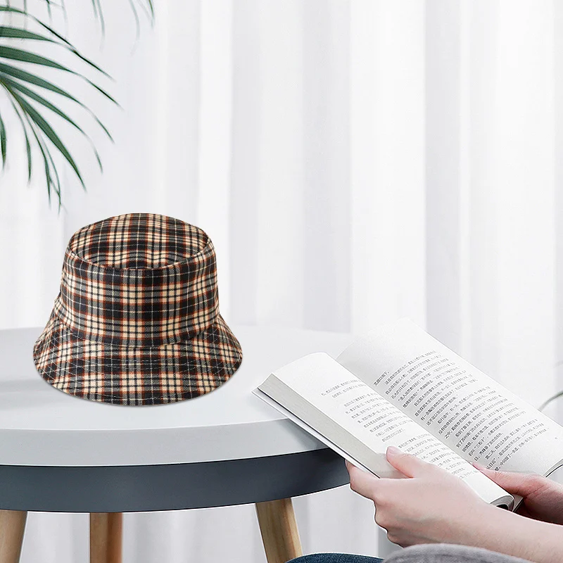 Custom Designer All Over Print Bandana Proda Bucket Hats Checked ...