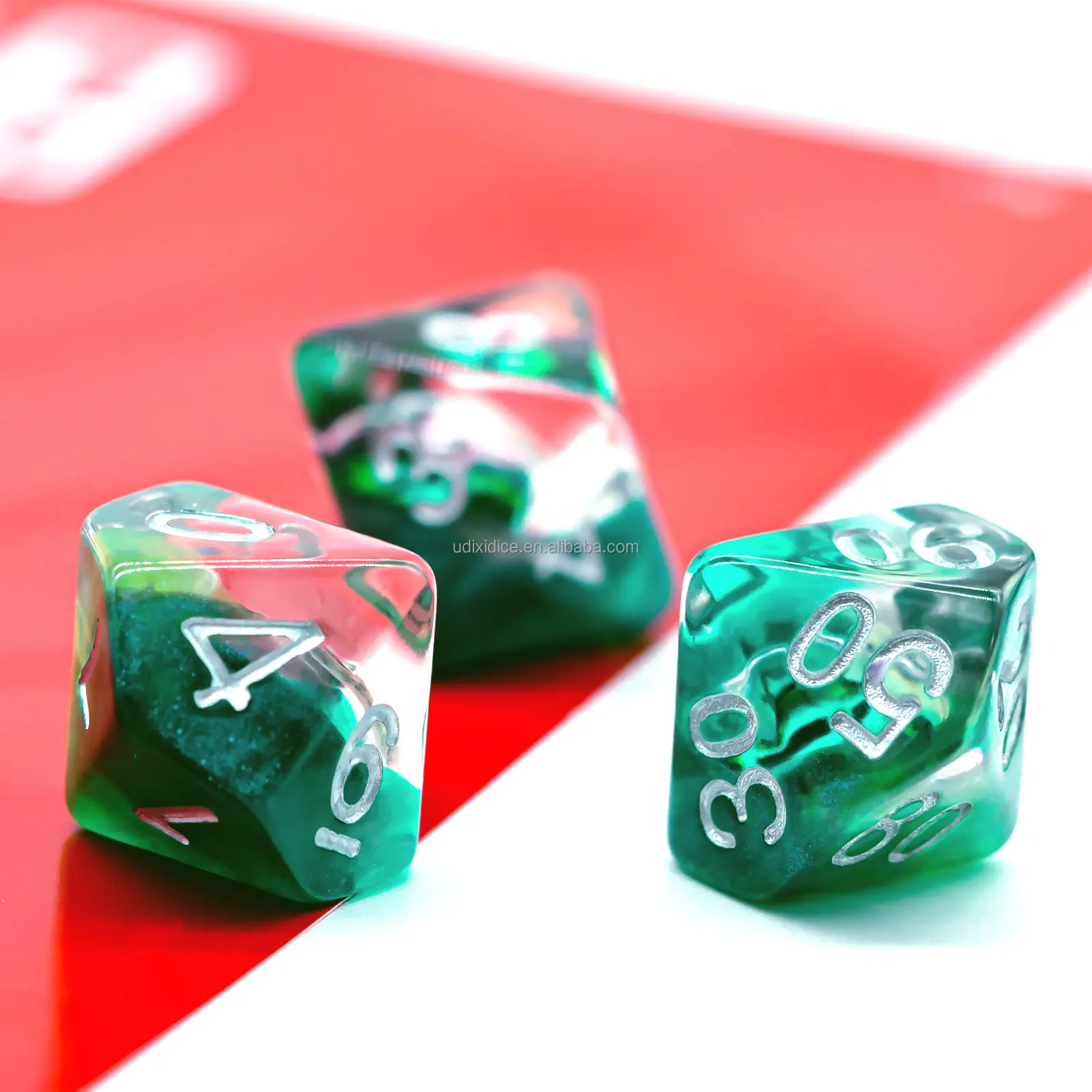 Udixi Plastic Rpg Polyhedral Dungeons And Dragons D&d Resin Custom Logo ...