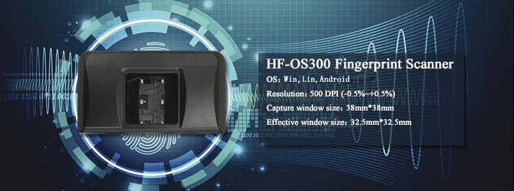 Hfsecurity OS300 FAP30 500DPI Dual Fingerprint Sensor SDK Android USB