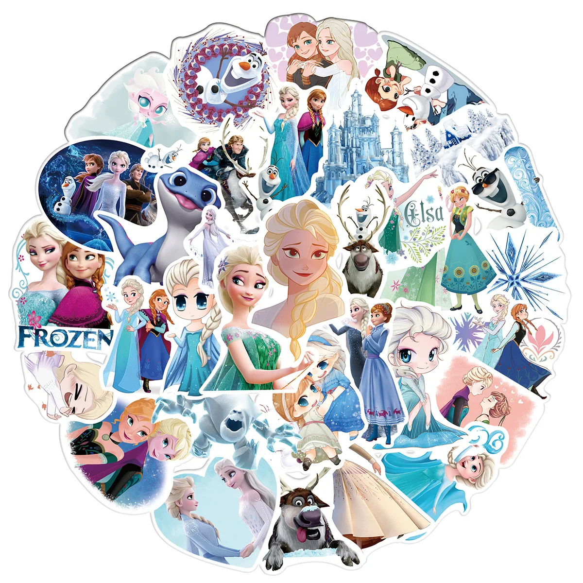 50pcs Cute Cartoon Frozen Stickers For Children Girl Gift Paper ...