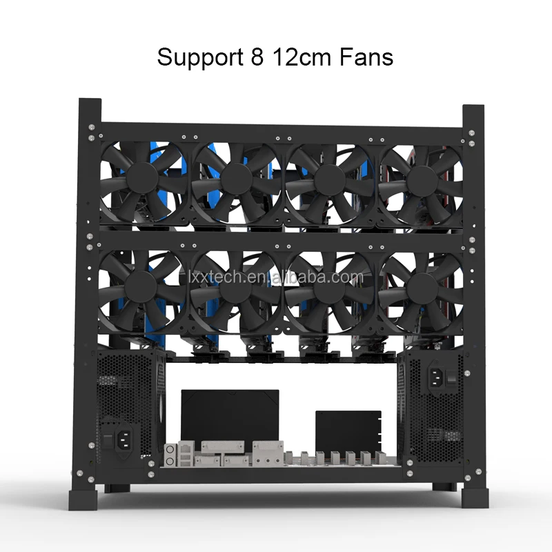 Wholesales 12gpu Steel Material Rig Frame Stackable Open Air Frame Rig ...