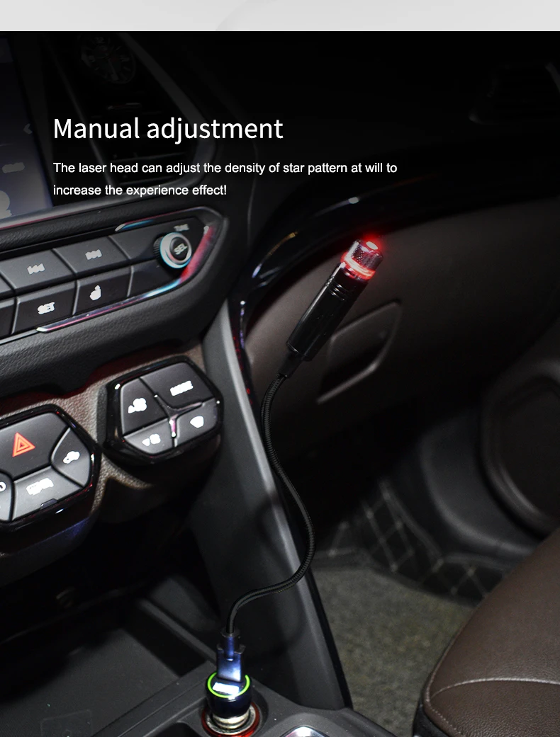 360-degree Rotating Romantic Car Roof Laser Projection