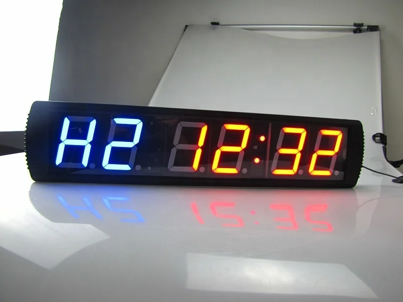 Home Gym Digital Workout Stopwatch Wall Mounted Clock Timer For ...