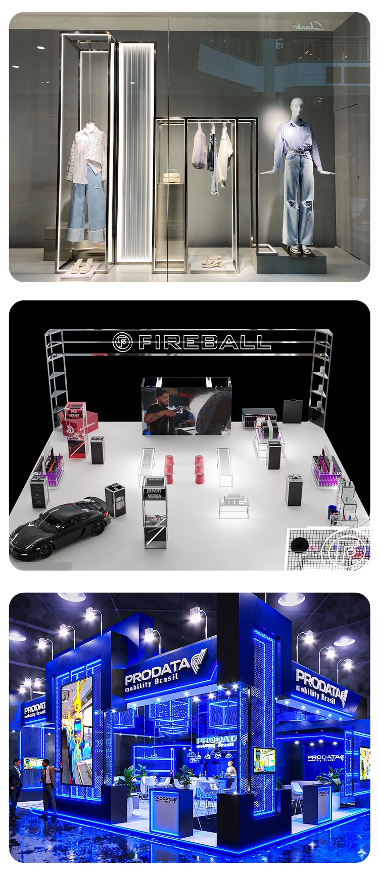 Exhibition Multistory Booth Metal Aluminum Frame Display Sampling Booth ...