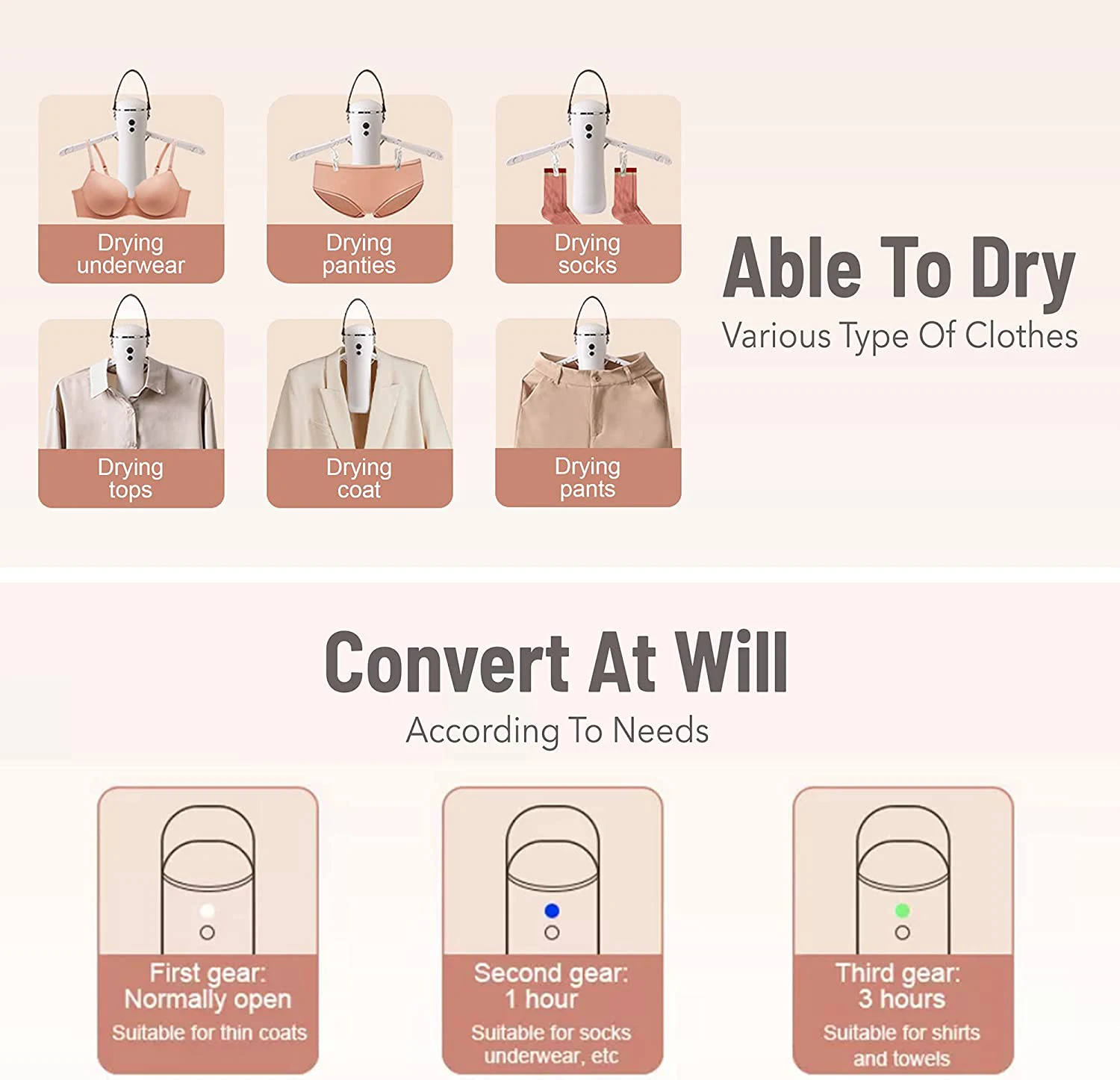 Multifunctional Mini Portable Drying Rack - Fast & Quiet