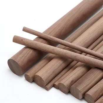 Different Sizes Black Walnut Wood Round Dowel Solid Wood Sticks ...