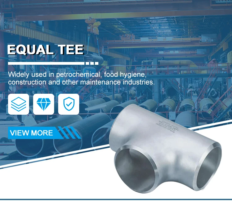 Din Ansi Asme Astm Straight Cross Pipe Fitting Weld Equal Tee Stainless ...