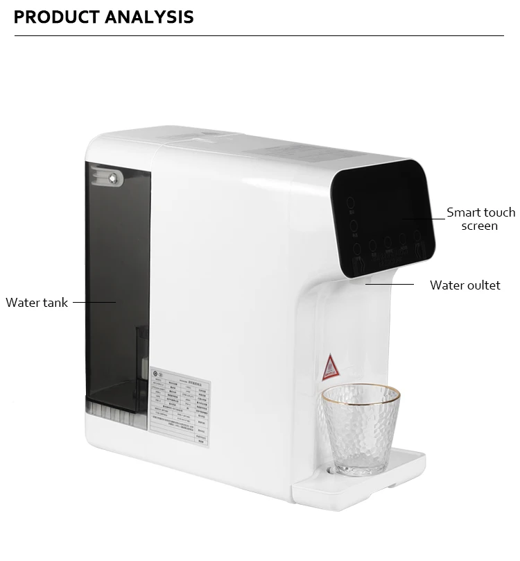 Plastic Touch Screen Water Purifier Instant Hot Water Dispenser ...