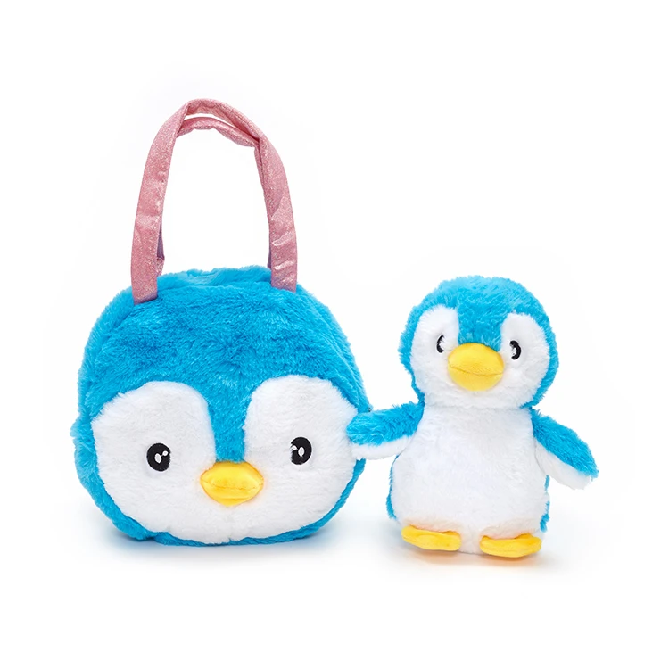 Plush Stuffed Penguin Soft Toy Round Shape Penguin Bag| Alibaba.com