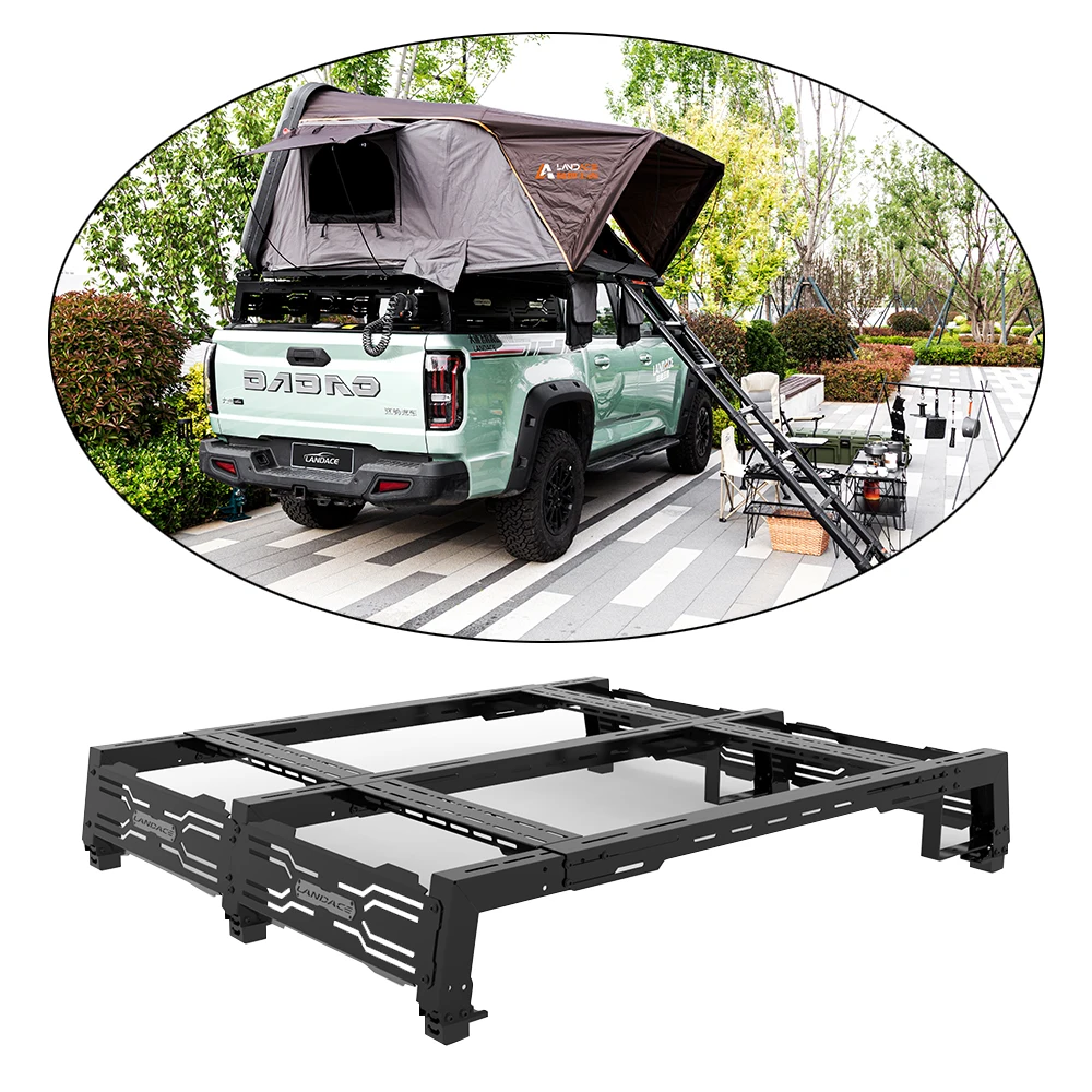 Universal Pickup Truck Adjustable Roll Bar Tub Rack Bed Ladder Rack ...