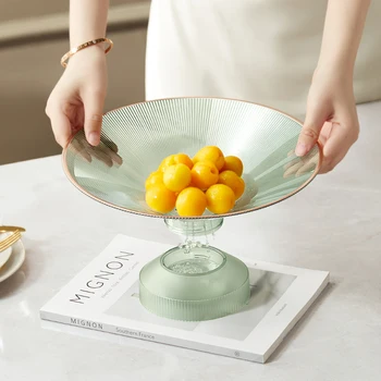 Luxury Modern Round Decor Plastic Candy Food Snack Fruit Plate Bowl ...