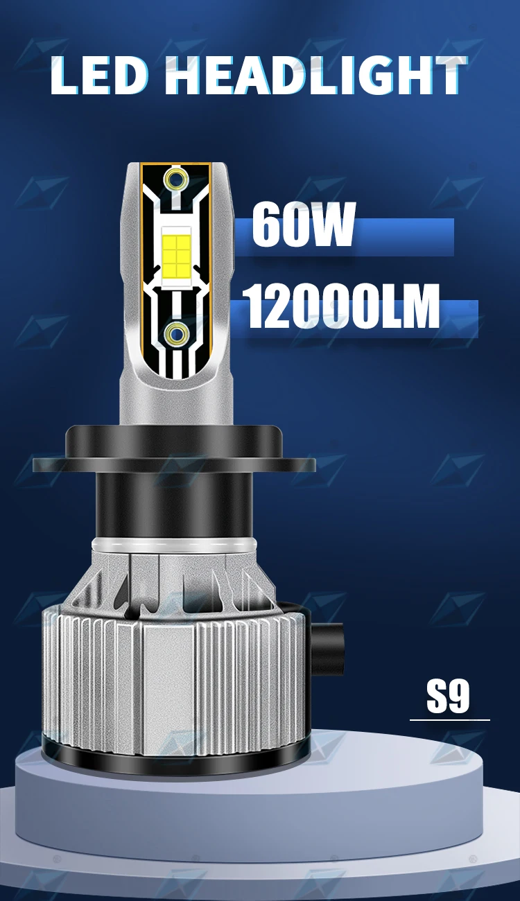 12v White Led Headlight Bulb H1 H7 H8 H11 H3 9005 9006 H4 6000k Car Led ...