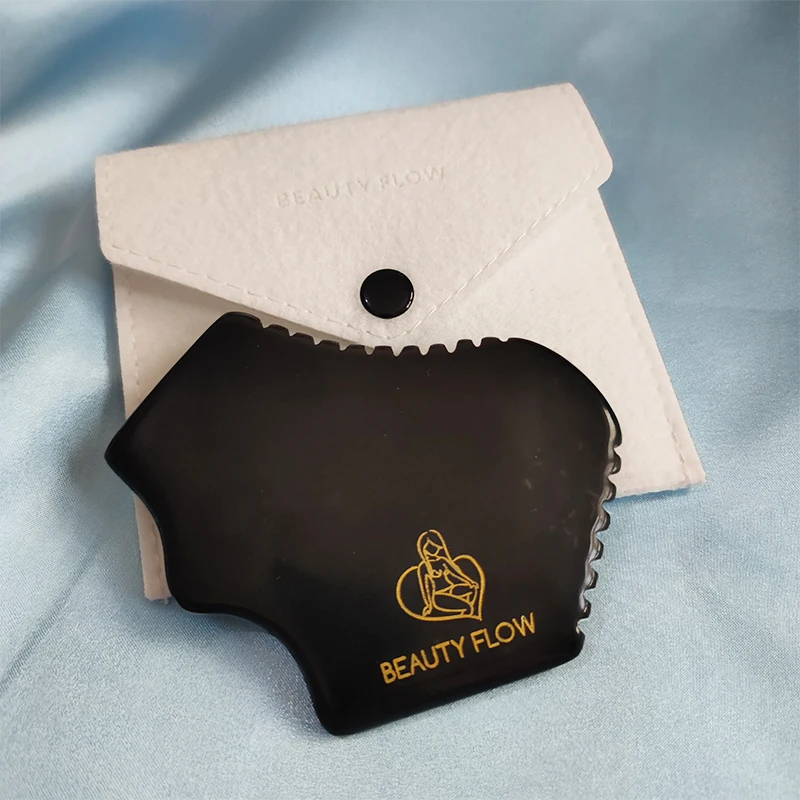 Bian Stone Guasha Tool For Face & Jawline,Facial Gua Sha Stone For ...
