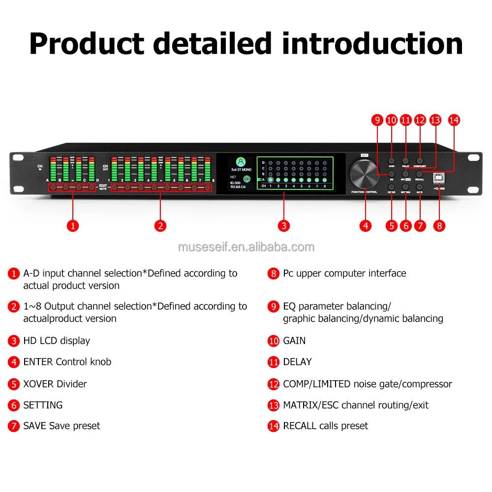 Ld448 Fir Digital Audio Processor & Dsp Crossover System For Surround Sound