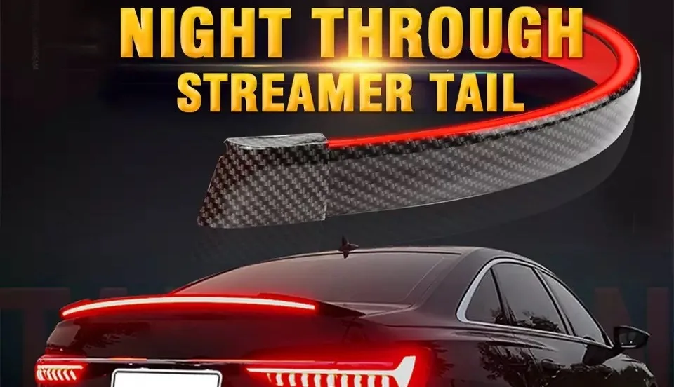 Red + Amber Two Color Soft Led Warning Light Car Rear Lip Bumper ...