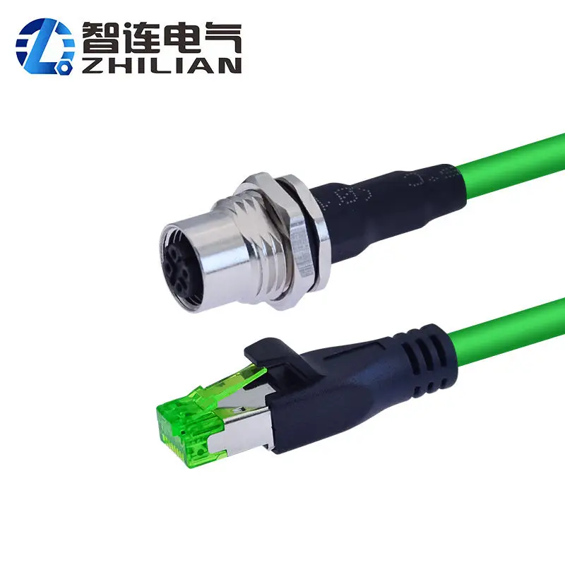 Ip67 Industrial M12 Rj45 Connector To M12 A B D X Code Circular Male ...