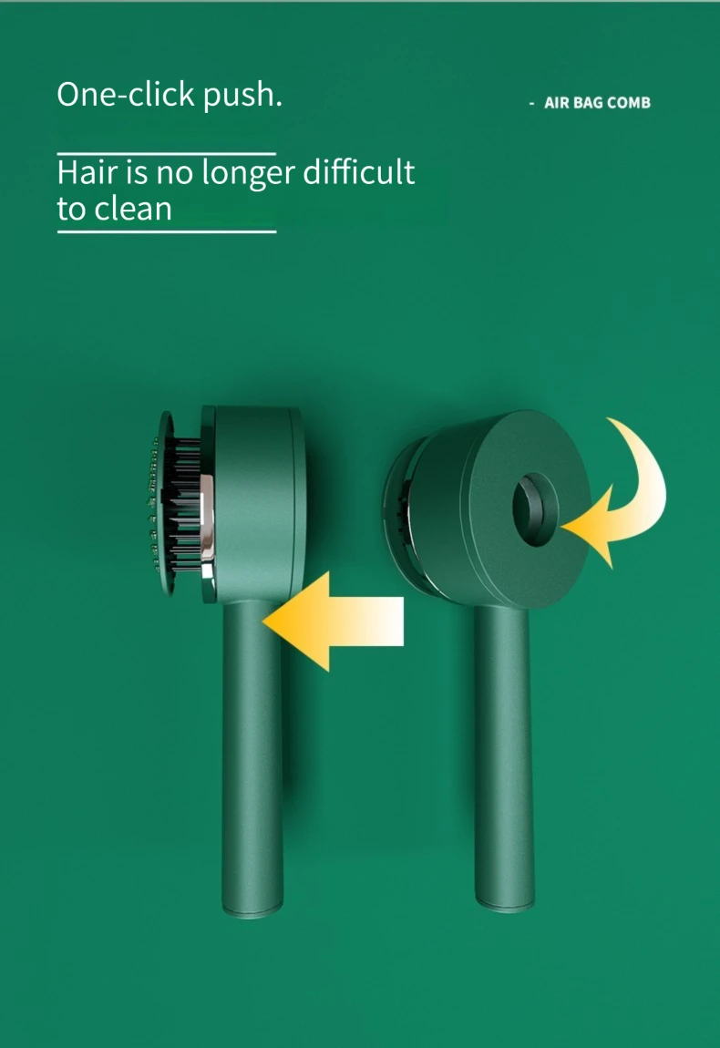 Private Label Hair Combs One Button Clean Comb Hair Straightener ...