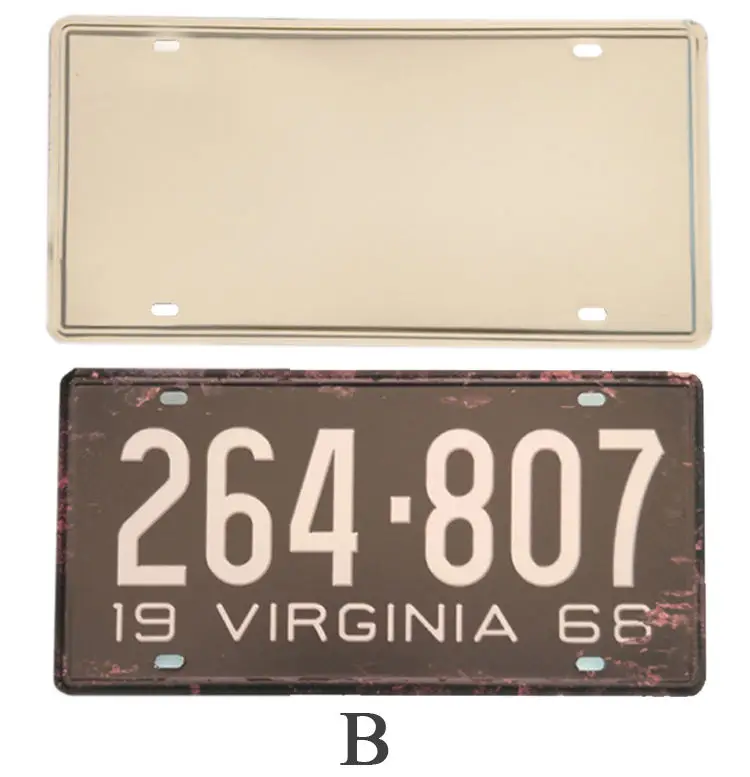 American Style Logo Route 66 Reflective Vintage Personalized Car Embossed License Plate - Buy ...