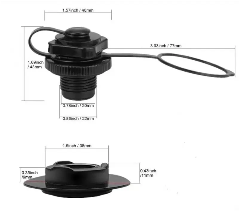 Inflatable Air Spiral Air Plugs - One-Way Boston Valve